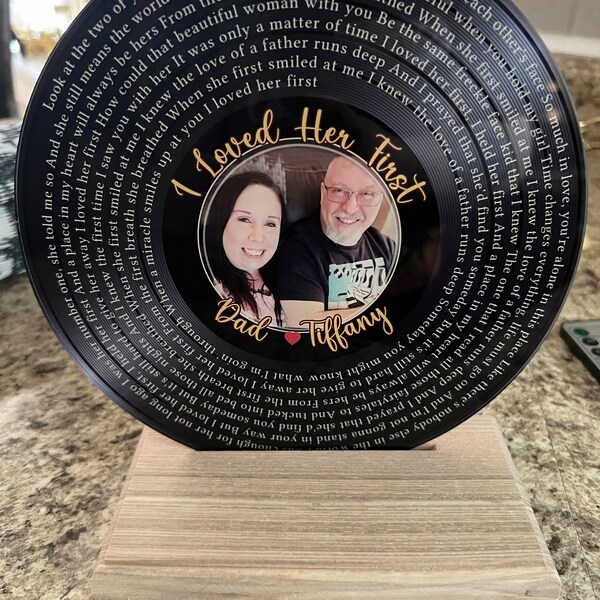 Fathers Day Gift From Daughter, Personalized Dad Daughter Record, Gift ...