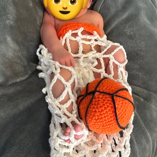 PATTERN ONLY Crochet Baby Basketball Net Cocoon Photography Photo Prop ...