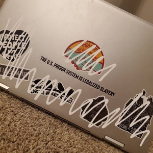 US Prison System Sticker Prison System is Legalized Slavery School to ...