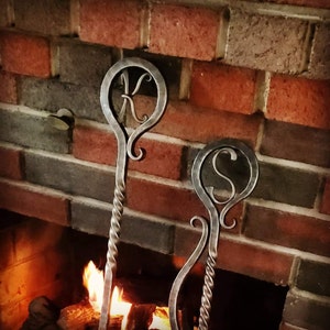 OUTDOOR Fire Tools, Two-piece Personalized Hand-forged Fire Tool Set ...