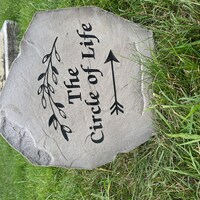 Monogram Last Name Rock Engraved Stone Personalized - Etsy Canada