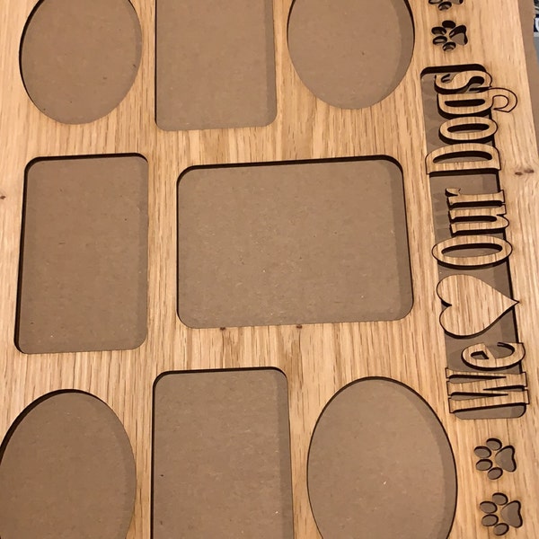 11x14 Dog Picture Frame Collage Mat Insert With Frame Options - Dog ...