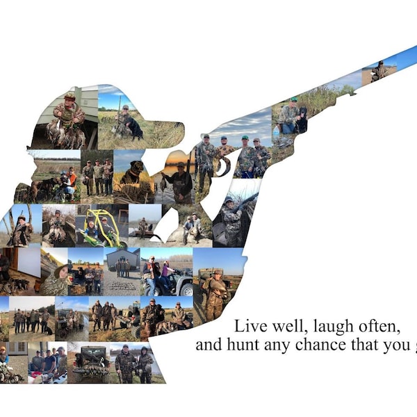 Duck Hunting Gift for Men, Personalized Hunter Photo Collage, Duck ...