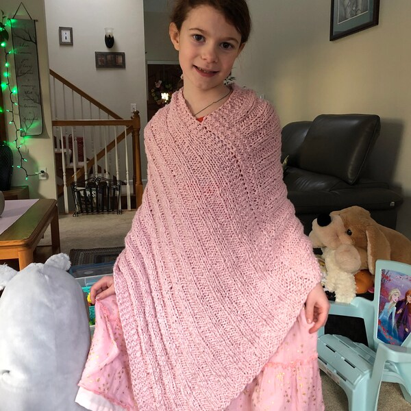 Knit Poncho - White Poncho - Wool Poncho - Lace Poncho - Hand Knit ...