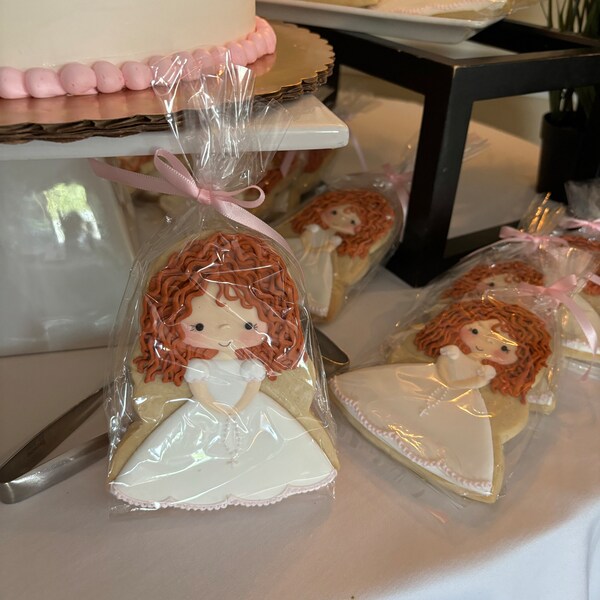 Custom "long Hair" -first Communion Girl Cookie, My First Communion ...