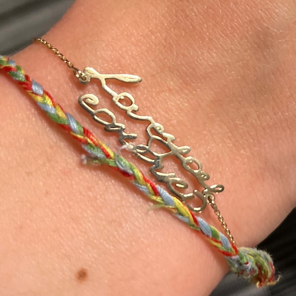 14K Actual Handwriting Bracelet * Solid Gold Signature Bracelet ...