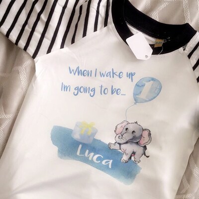 Birthday Age Pyjamas, Personalised Boys Pyjamas, Boys Personalised ...