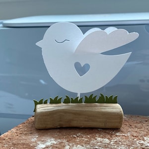 Plotterdatei SVG, DXF, PNG Vogel aus Papier zum selber basteln. Vogel ...