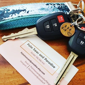 Winter Evergreen Tree Key Fob 2 Sizes 3 Colors - Etsy