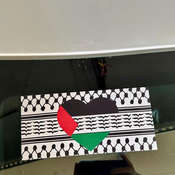 Palestinian Mug With Arabic Calligraphy and Heart Comprised of Keffiyeh ...