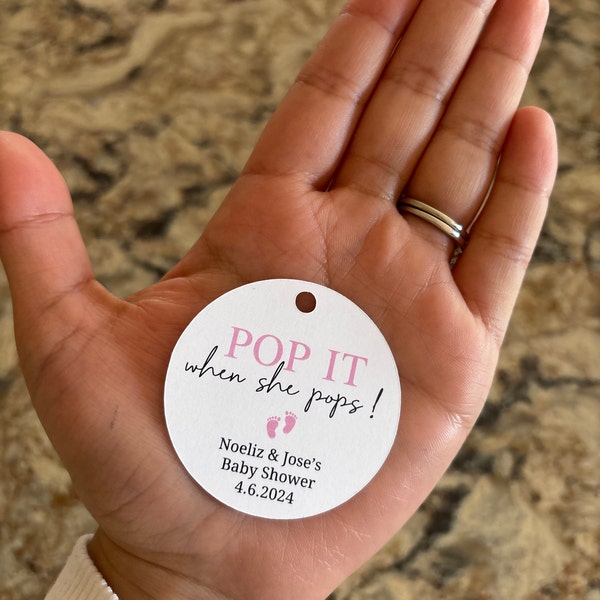 Pop It When She Pops Tags, Baby Shower Champagne Bottle Favors, Wine ...