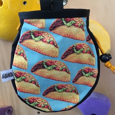 Taco Fabric Tacos by Kellygilleran Retro Taco Kitchen Decor Cotton ...