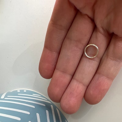 Hammered Gold Snug Septum Ring 20G Dainty Gold Filled Septum - Etsy