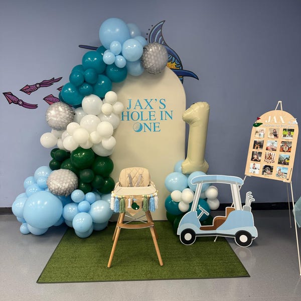 Baby Blue Golf Cutout Golf Party Birthday Decor, Cut Out, Lawn Signs ...