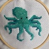 Octopus Cross Stitch Kit - Beginners Cross Stitch Kit - Mini Cross ...