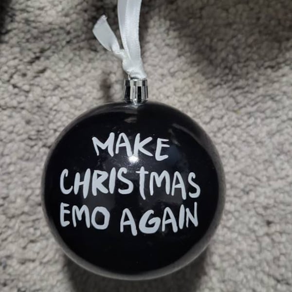Emo Christmas Ornament - A Very Emo Christmas, Make Christmas Emo Again ...