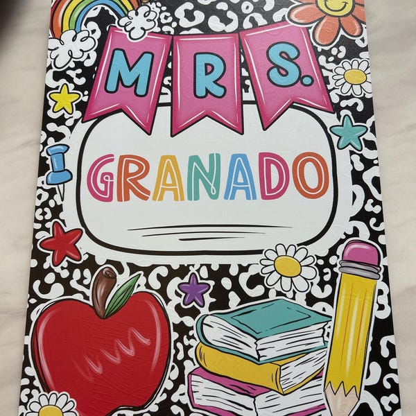 Personalized Teacher Name Composition Book Clipboard: Thank You Gift ...