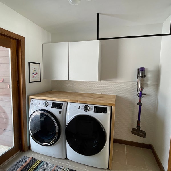 Ceiling Clothes Rack// Clothing Rack // Ceiling Rack // Ceiling Storage ...