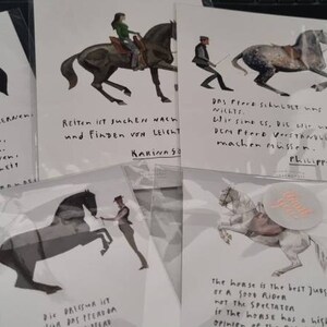 Artprint Din A5 Mini Poster Print Picture Art of Riding Equestrian Art ...