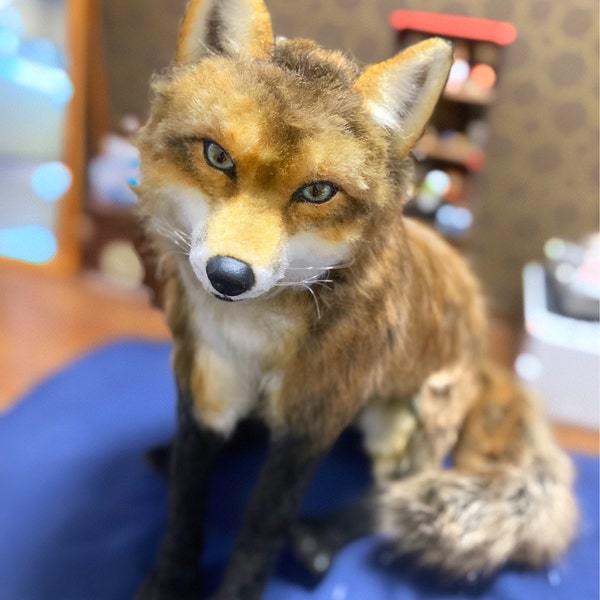 Realistic Stuffed Animal Hyena Plush Faux Taxidermy Decor Home Art Toy ...