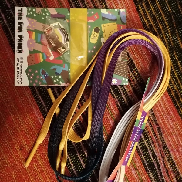 Non-binary Lace Locks — Subtle Pride Shoelace Shoe Charm Agender ...
