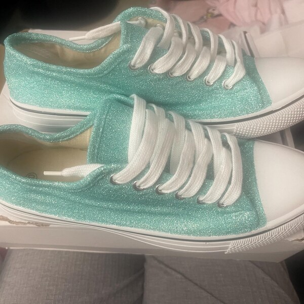 Lilac Purple Wedding Sneakers for Bride, Sparkle Glitter Sneakers ...