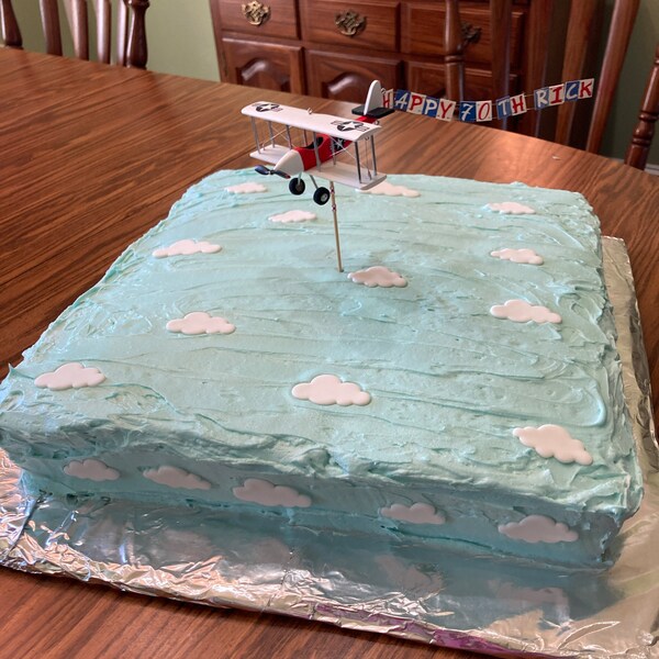 Clouds Cake Topper Fondant Clouds Birthday Cake Cloud Baby Shower Cake ...