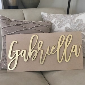 24 1/4 Thick Laser Cut Name Sign / Custom Wood Name / Laser Cut Signage ...