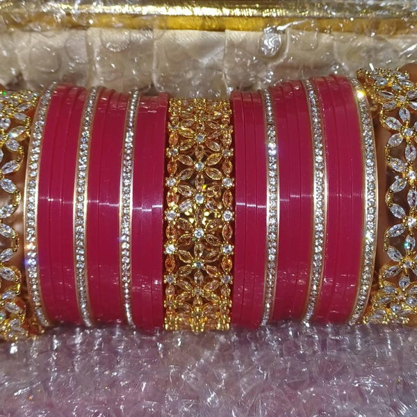 Indian Chura Bangle Set/traditiona Bridal Choora Punjabi Chura/bridal ...