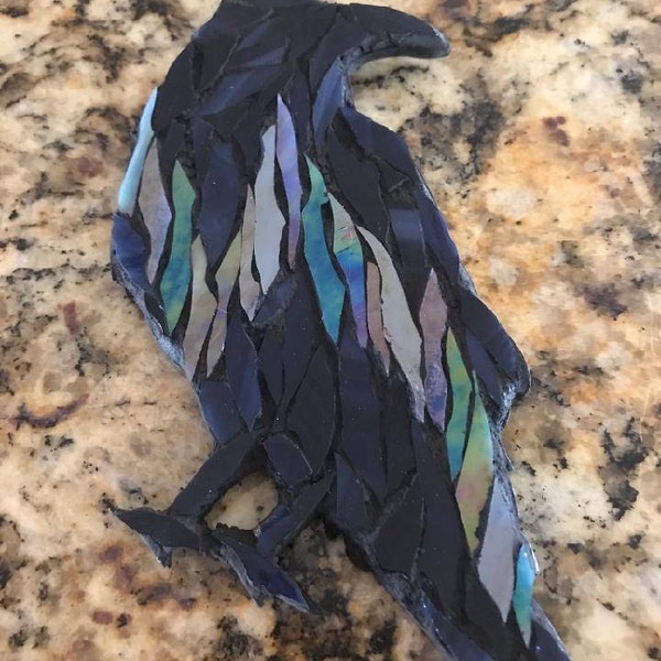 Northern Lights Raven Glass Mosaic - Etsy
