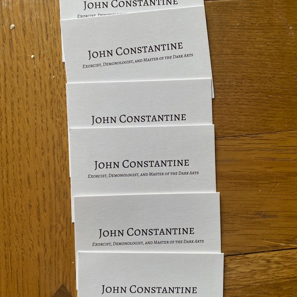 John Constantine Business Cards - Etsy UK