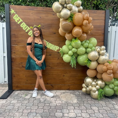 Get Out of My Swamp Banner Shrek Theme Birthday, Shrek Party Banner ...