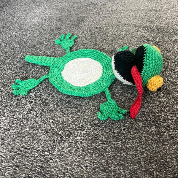 Crochet Pattern Coaster Splat Lizard Funny Handmade Design for Mug or ...