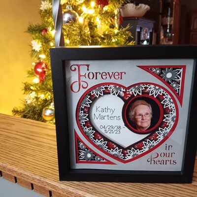 CUSTOMIZABLE 3D MEMORIAL Shadow Box Svg for Cricut for Silhouette - Etsy