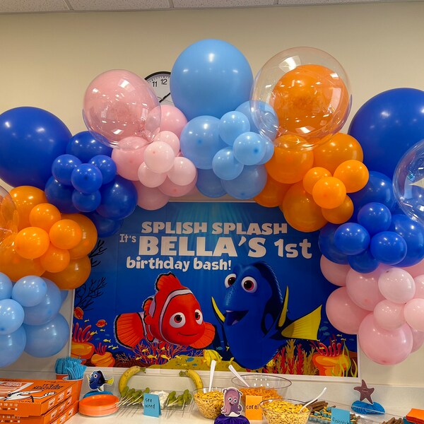 Personalised Nemo Fish Birthday Backdrop - Etsy