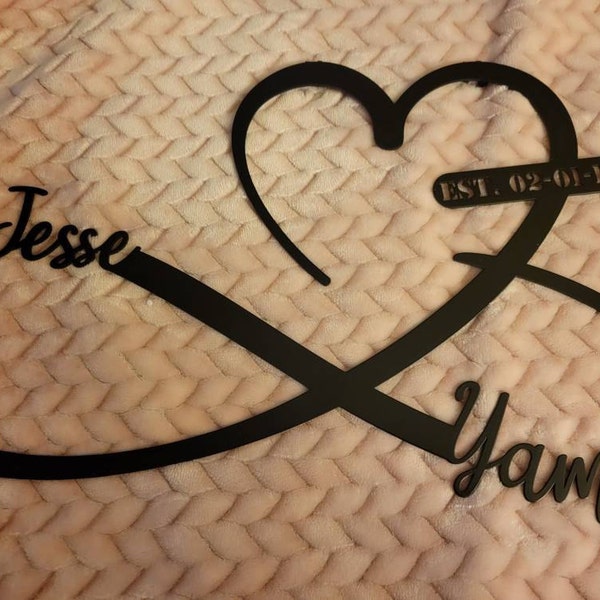 Metal Customized Love Sign, Heart and Love Large Metal Wall Art ...