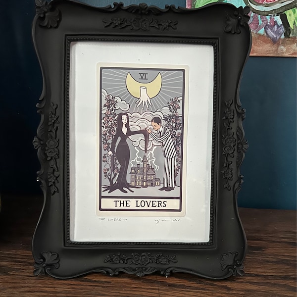 The Lovers VI - Tarot Card Art - Hand-cut Art Card Mounted on 5x7 ...