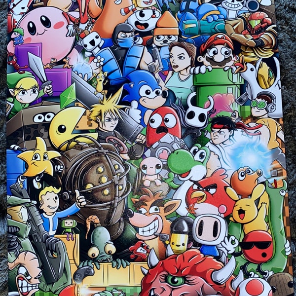Video Game Print | Game Characters Art Print | Xbox | Nintendo ...