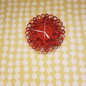 Wall Clock Paper Clock Colorful Clock First Anniversary - Etsy