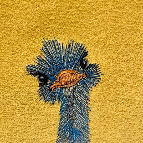 Blue Ostrich Machine Embroidery Designs Birds - Etsy