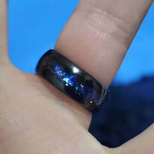 Orion Nebula Ring Tungsten Outer Space Ring 8mm-6mm-4mm Man - Etsy