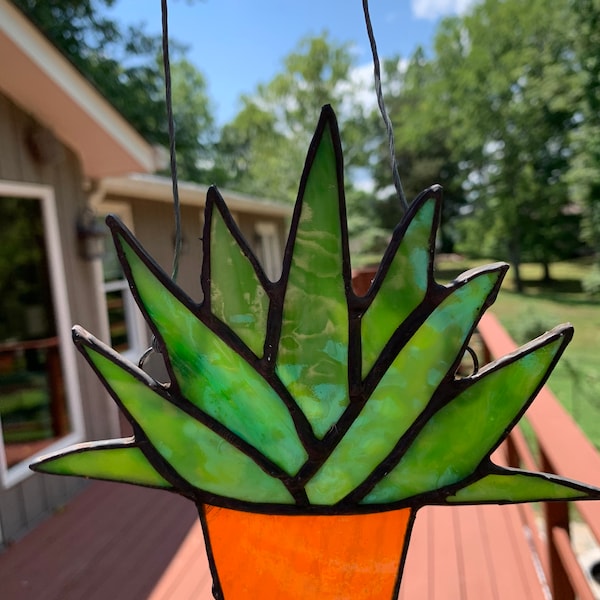 Stained Glass Agave Pattern: Beginner Succulent Plant PDF & PNG - Etsy