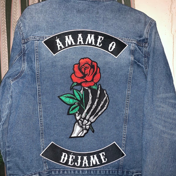 Custom Embroidered Biker Patch Rocker Set, Premium Quality, Iron-on - Etsy