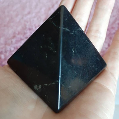 SHUNGITE Pyramid Hand Carved, Crystal Grid, Home Decor, Crystal Pyramid ...