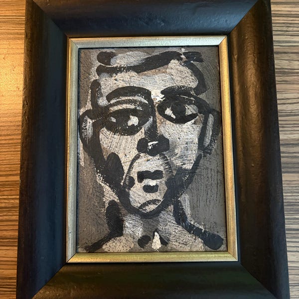 Sample: Guy on French Bookpage Lino, Comic Modernist, Midcentury Style ...