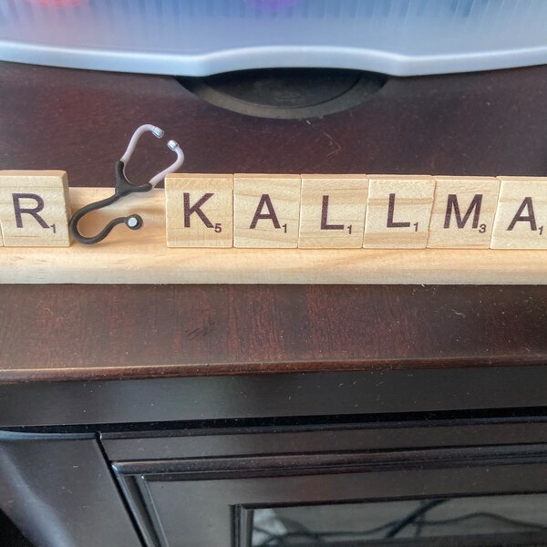 Personalized Stethoscope Doctor Scrabble Tile Name Plates | NP Nurse ...