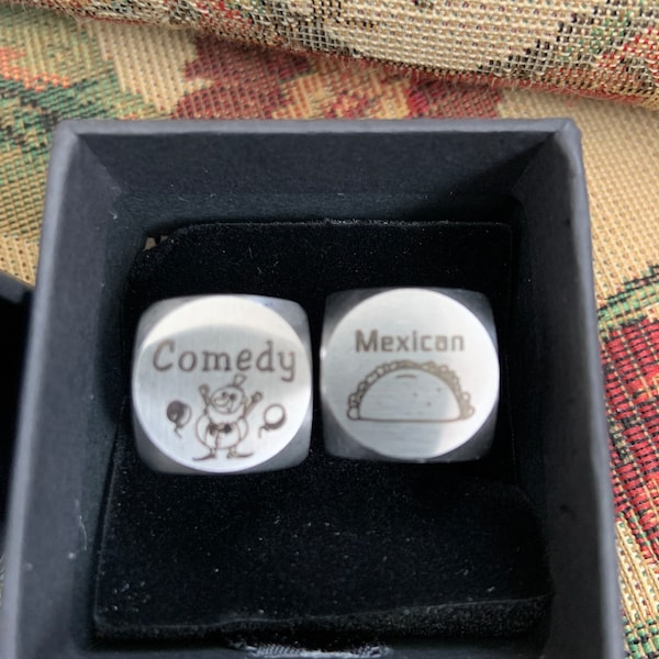 Personalized Date Night Dice - 2 Set of Dice - 10th Anniversary Gift ...