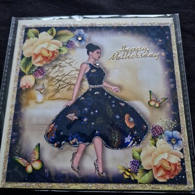 A Beautiful Card for a Stylish Ladies Birthday, Elegant Card , Special ...