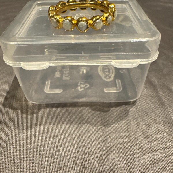 Natural Freshwater Pearl Eternity Band \ Gemstone Ring \ Channel ...