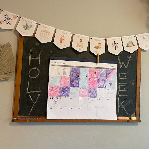 Holy Week Easter Advent Banner | Printable Activity (digital Download ...